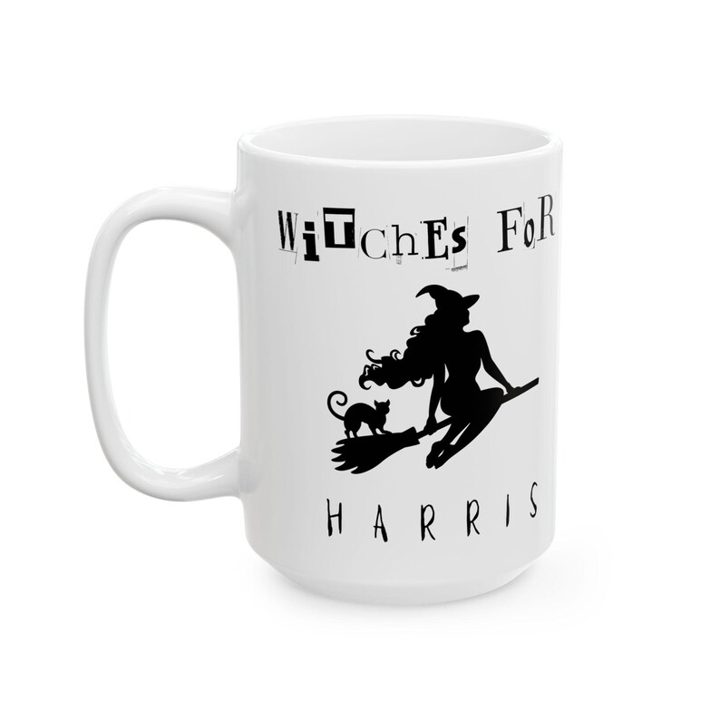 Kamala Harris Witches for Harris Harris Halloween 15 Oz Coffee Mug ...