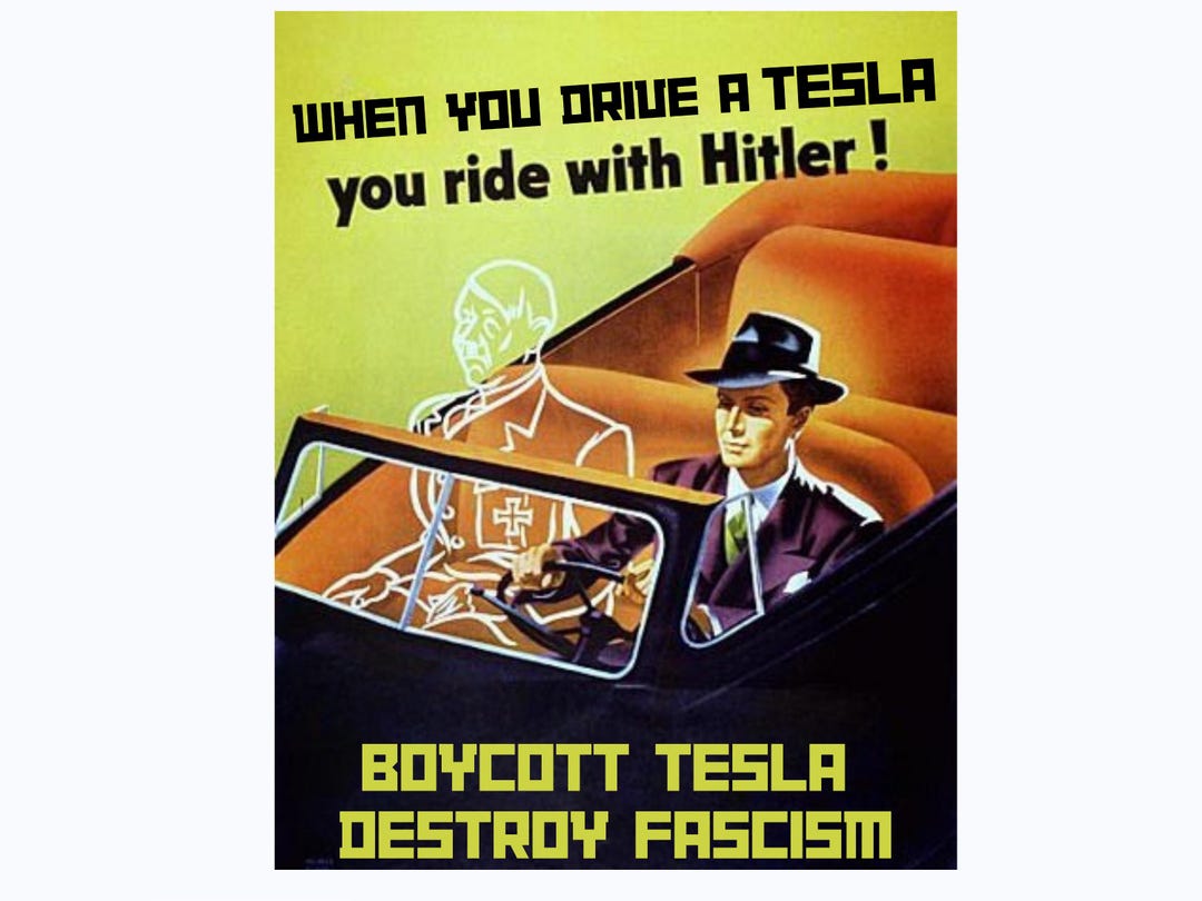 Elon Musk Boycott Tesla Cybertruck Fascism Sticker Matte Finish Vinyl ...