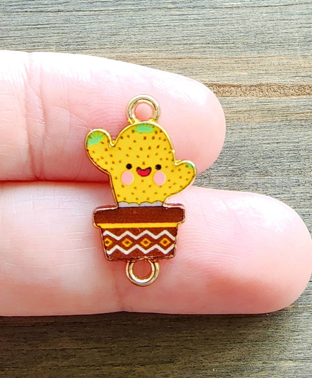 Cactus Charms Connector Cactus Pendant Connector Cactus - Etsy