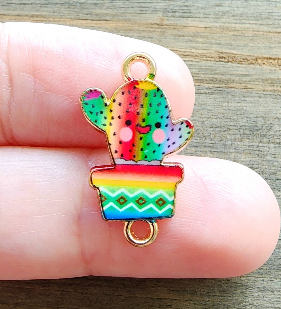 Cactus Charms Connector Cactus Pendant Connector Cactus Connector Charm ...