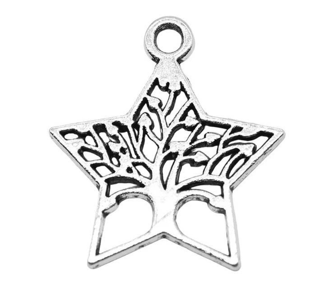 Tree of Life STAR Charms Tree of Life Star Pendant CELESTIAL Charms ...