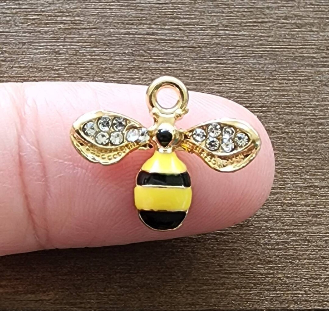 TINY BEE Charms Honey Bee Charms Mini Bee Pendant Insect - Etsy