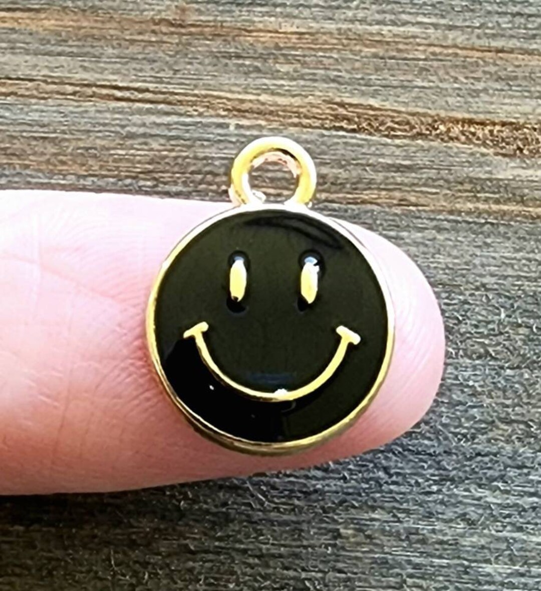 Enamel Smiley Face Charms Enamel Smiley Face Pendant Emoji Charm DIY ...