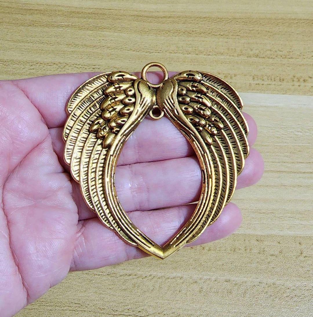 Large Angel Wing Charm Big Angel Wing Pendant Angel Charm Religious ...