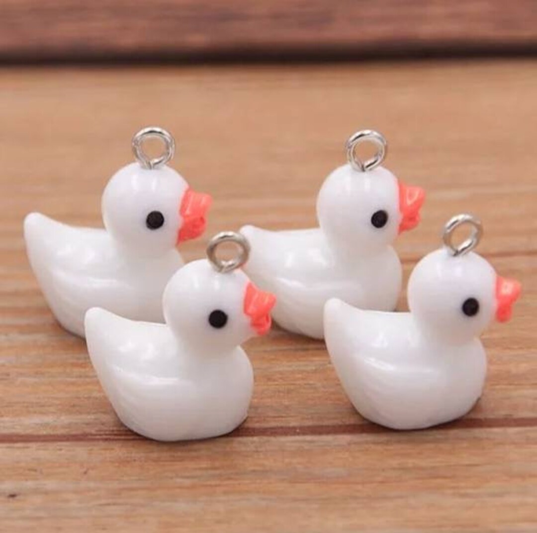 Lot of 2 Duck Charms Bird Charms Silver Charms for Necklace Bracelet ...