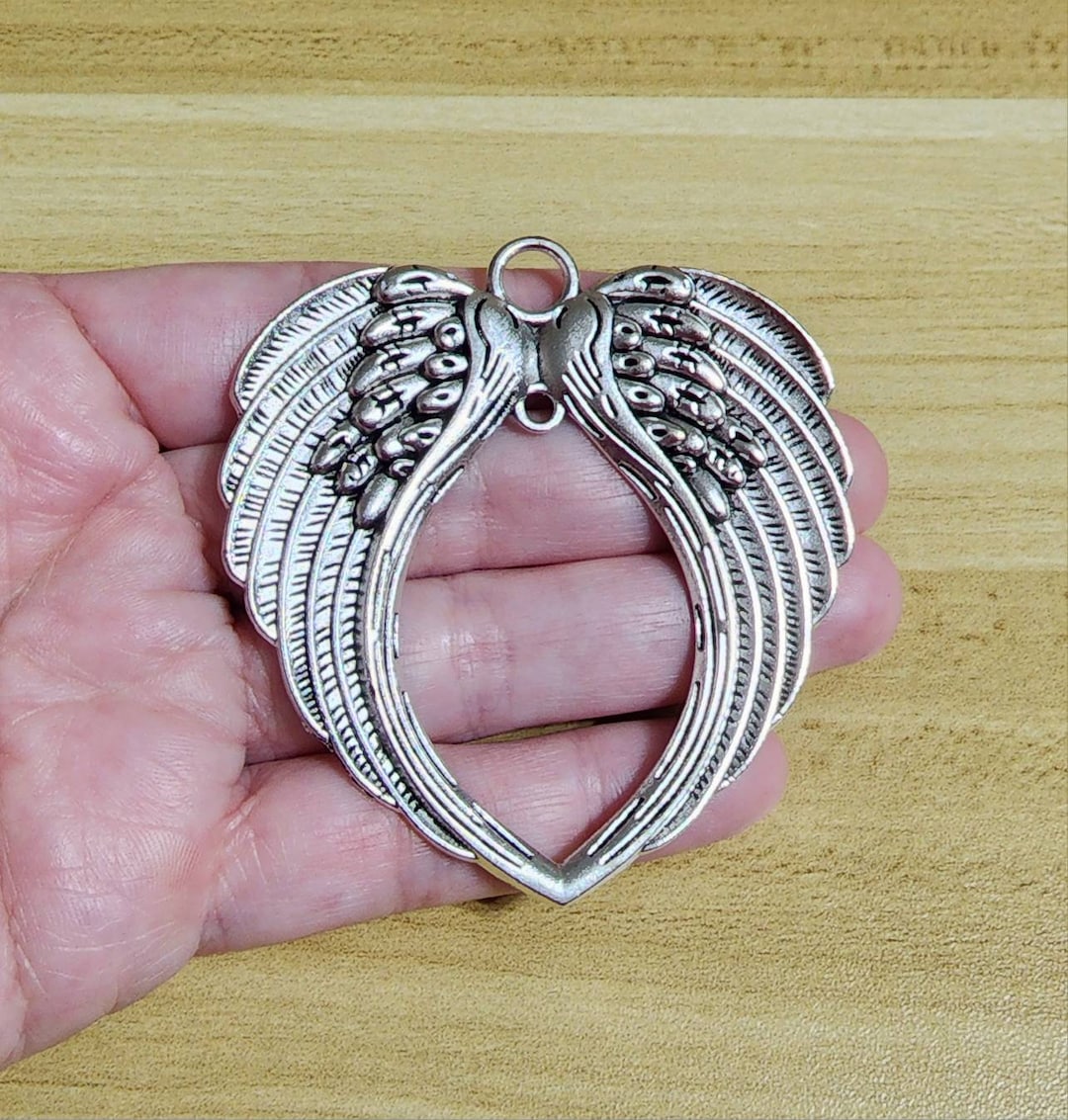 Large Angel Wing Charm Big Angel Wing Pendant Angel Charm Religious ...