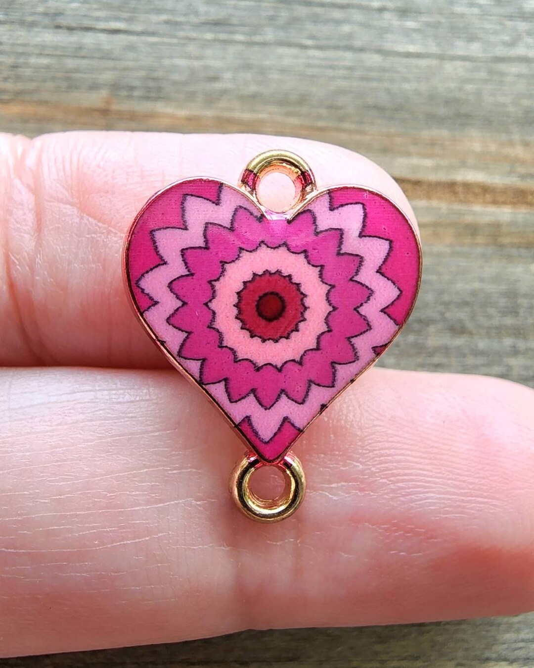 Heart Connector Charm Heart Connector Pendant Heart Charm Connector ...
