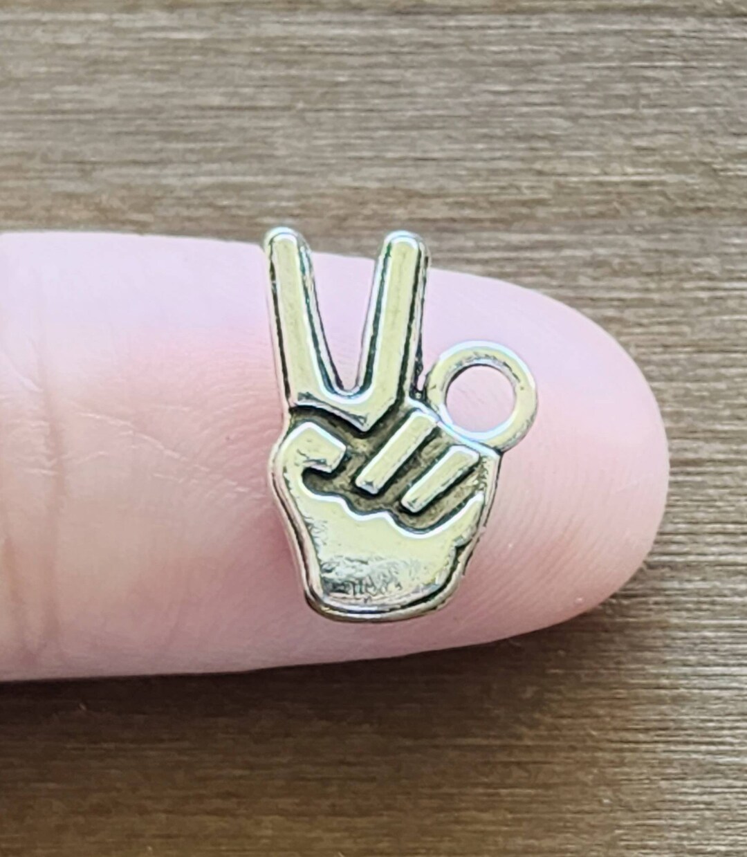 PEACE Charms PEACE Pendant Peace Sign Charm Peac Sign Gesture Charms ...