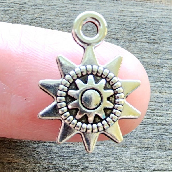 Silver Sun Pendant - Etsy