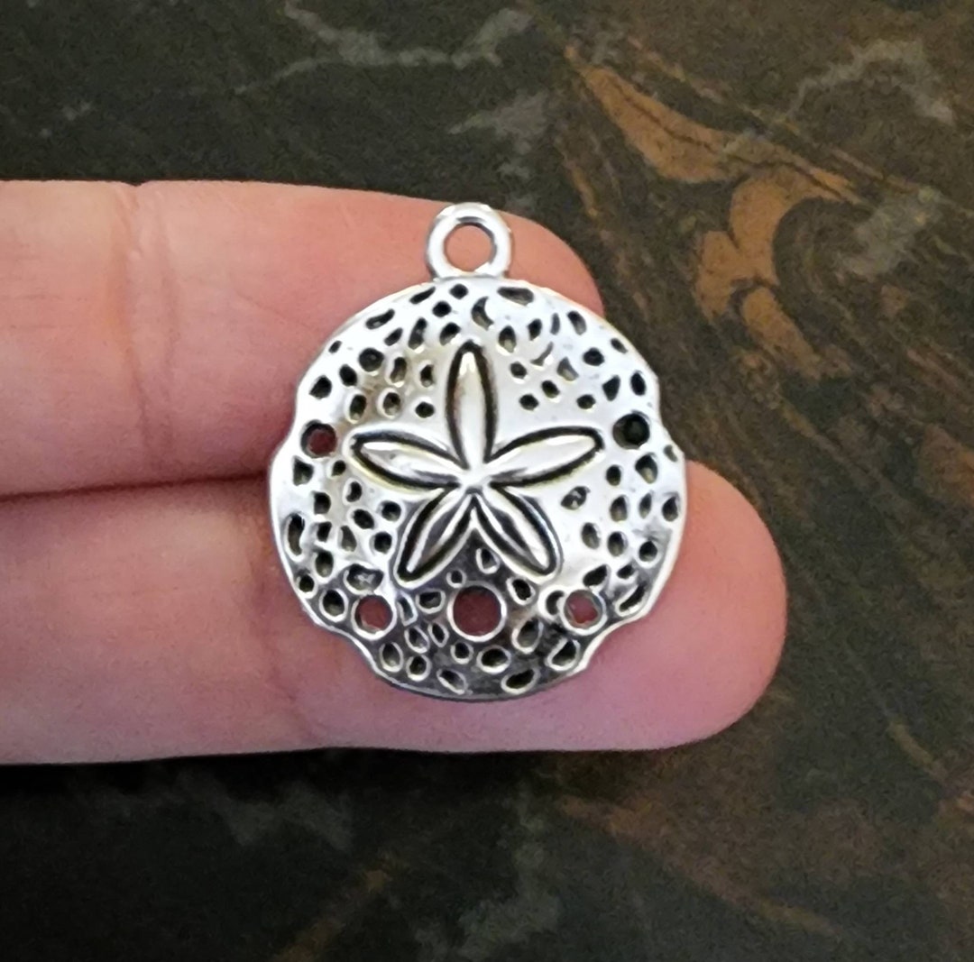SAND DOLLAR Charm Sandollar Pendant Large SAND Dollar Charms - Etsy