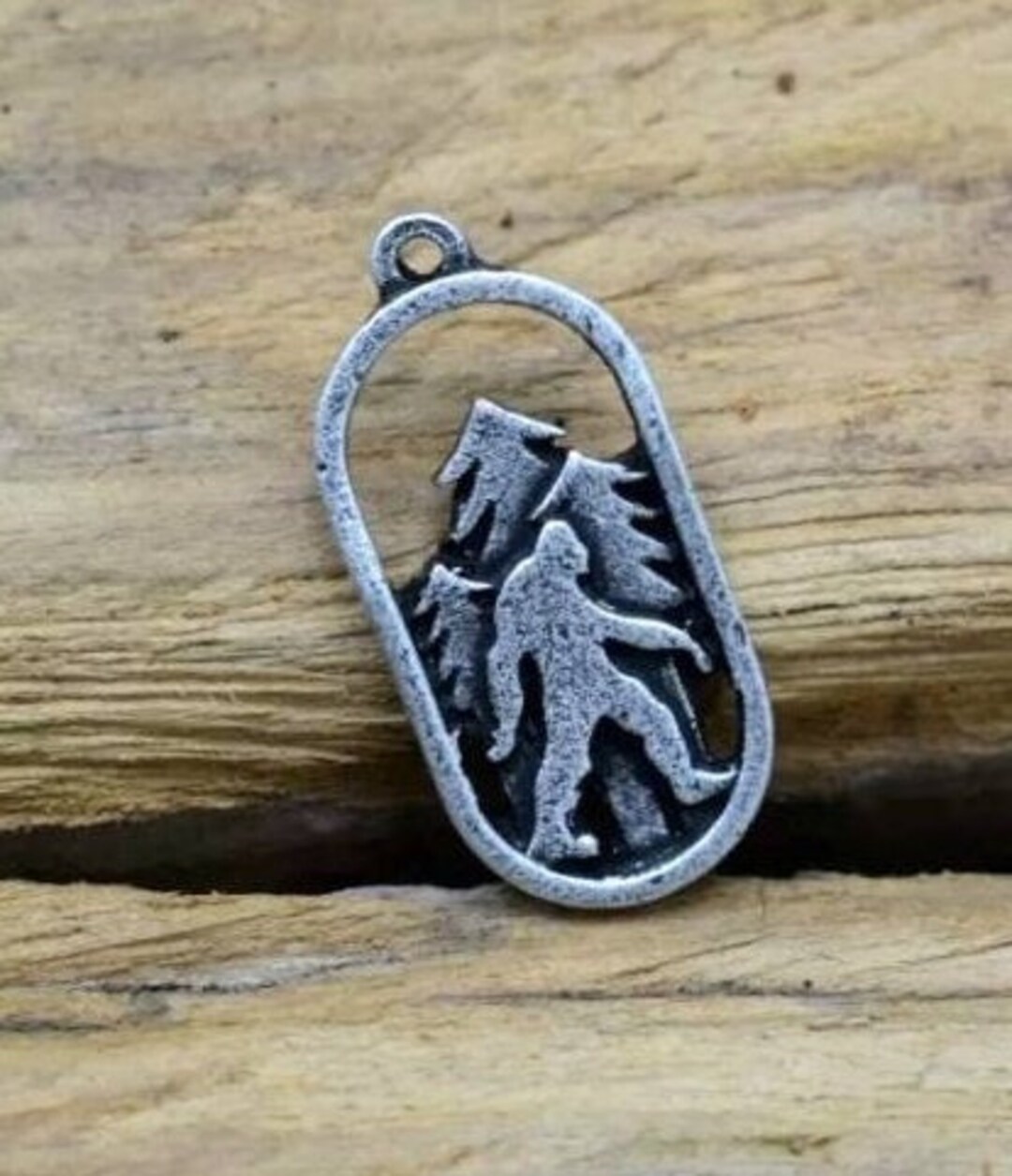Bigfoot Charm Bigfoot Pendant Sasquatch Charm Silver Sasquatch Pendant ...
