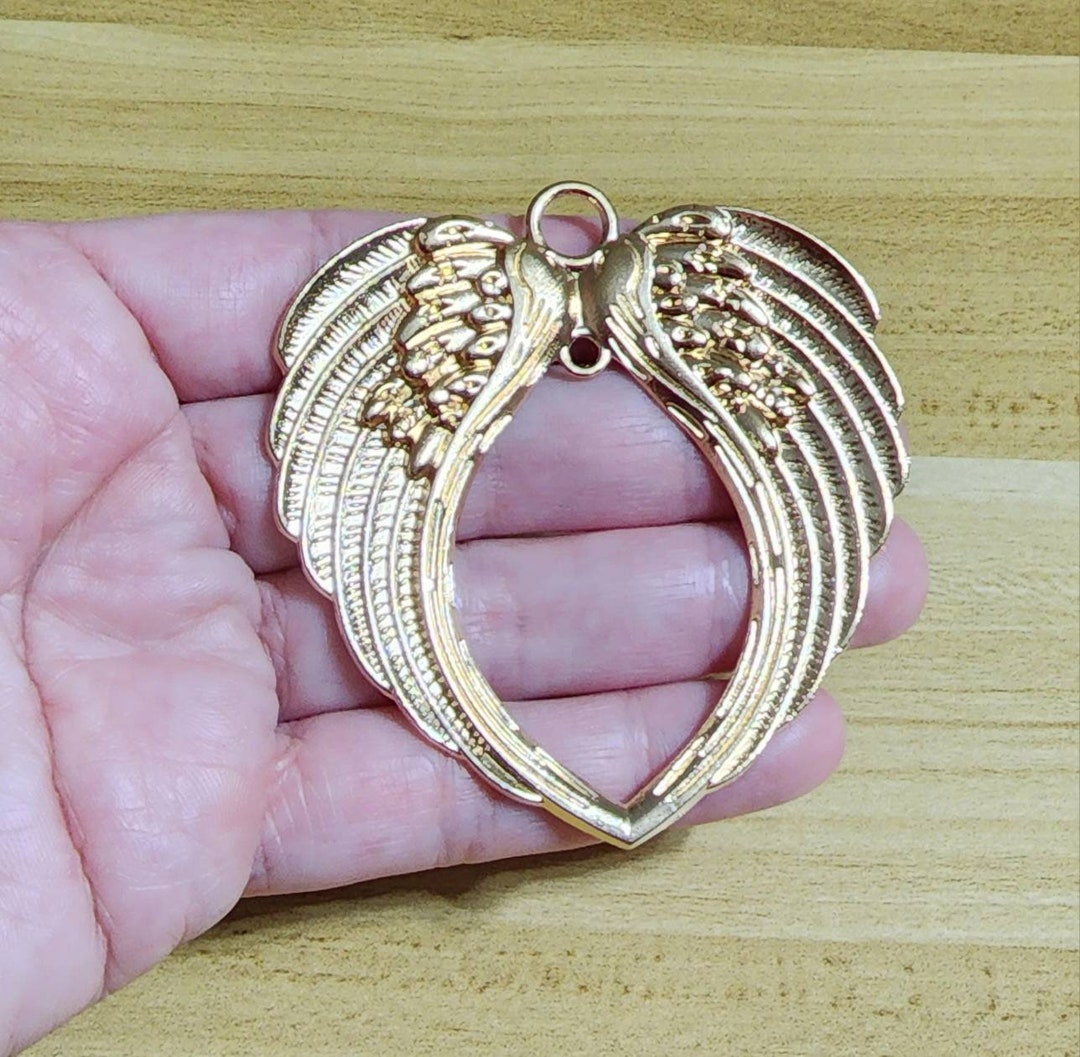 Large Angel Wing Charm Big Angel Wing Pendant Angel Charm Religious ...