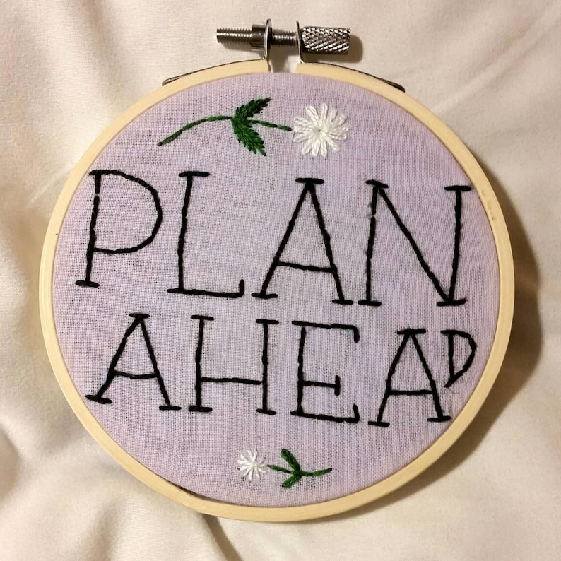 Plan Ahead Funny Embroidery - Etsy