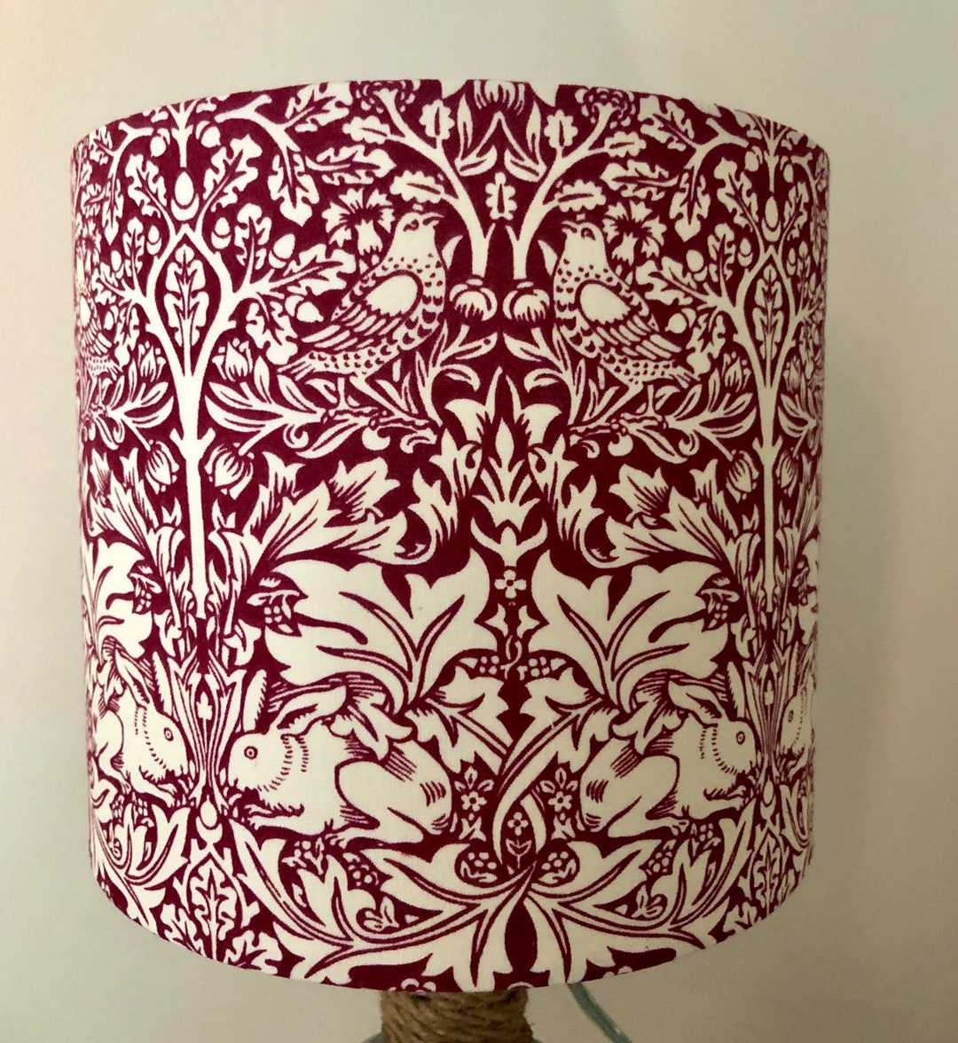 William Morris Brer Rabbit Lampshade Red - Etsy UK