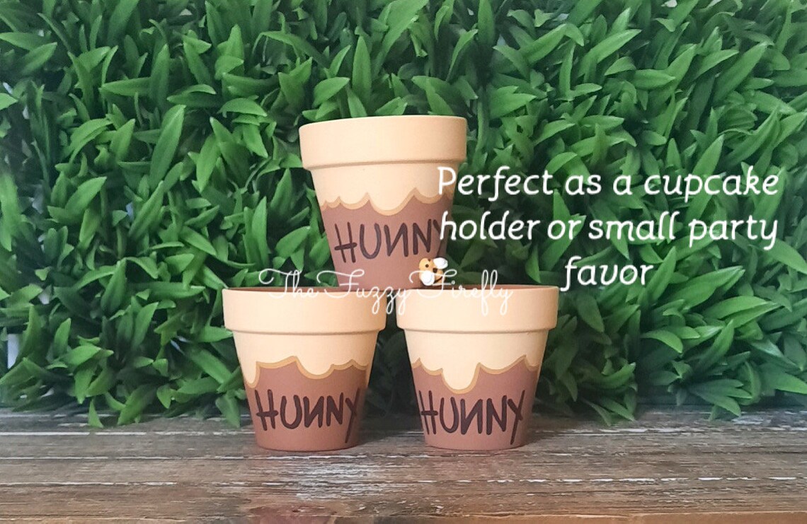 Set of 3 MINI Honey Pot Cupcake Holder Party Favorwinnie the - Etsy
