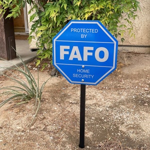 FAFO Home Security Sign Yard Sign - Etsy
