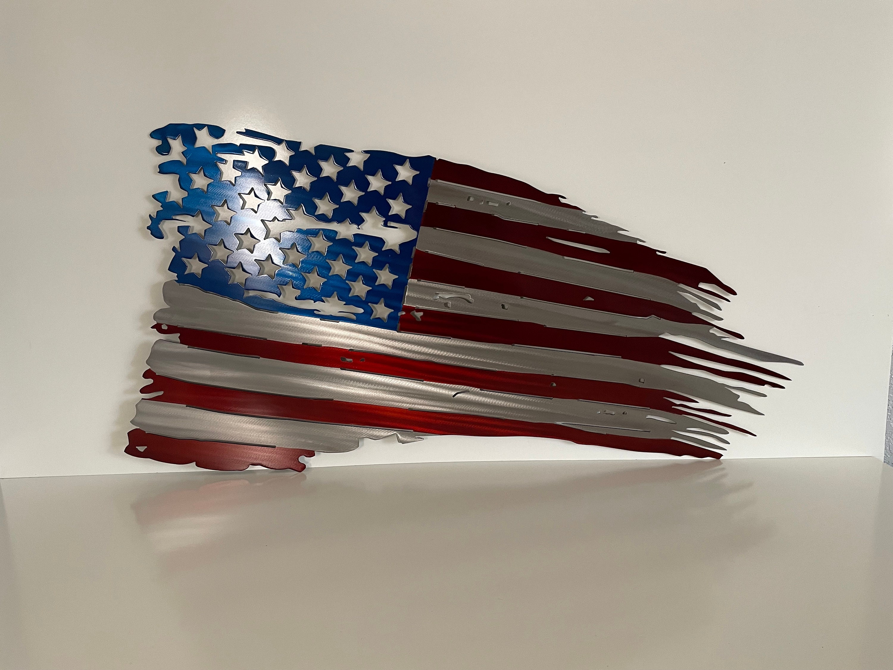 Tattered Flag - SVG / Dxf / Pdf File for CNC Plasma, Laser, Vinyl, and ...