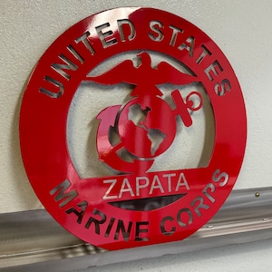 Custom US Marine Corps Metal Sign: Personalized USMC Wall Art - Etsy
