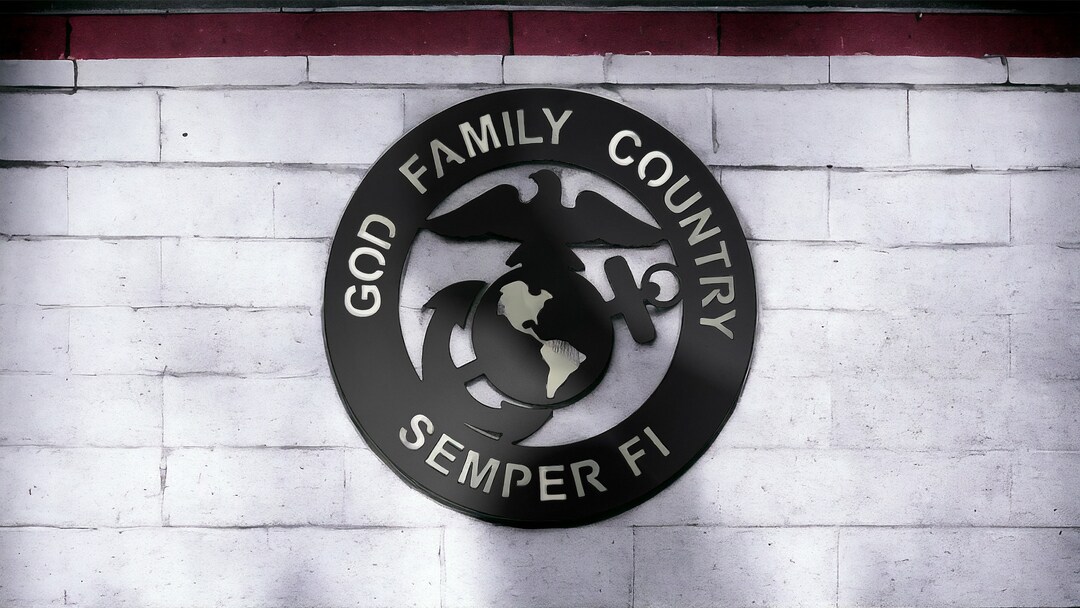 Custom USMC Sign US Marine Corps Metal Sign Semper Fi Wall Art ...