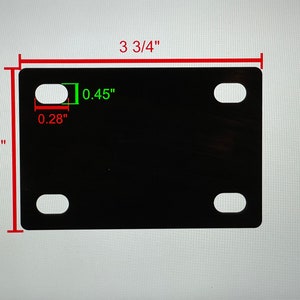Steel Caster Wheel Base Plates - Welding, Metal Fabrication (set of 4 ...
