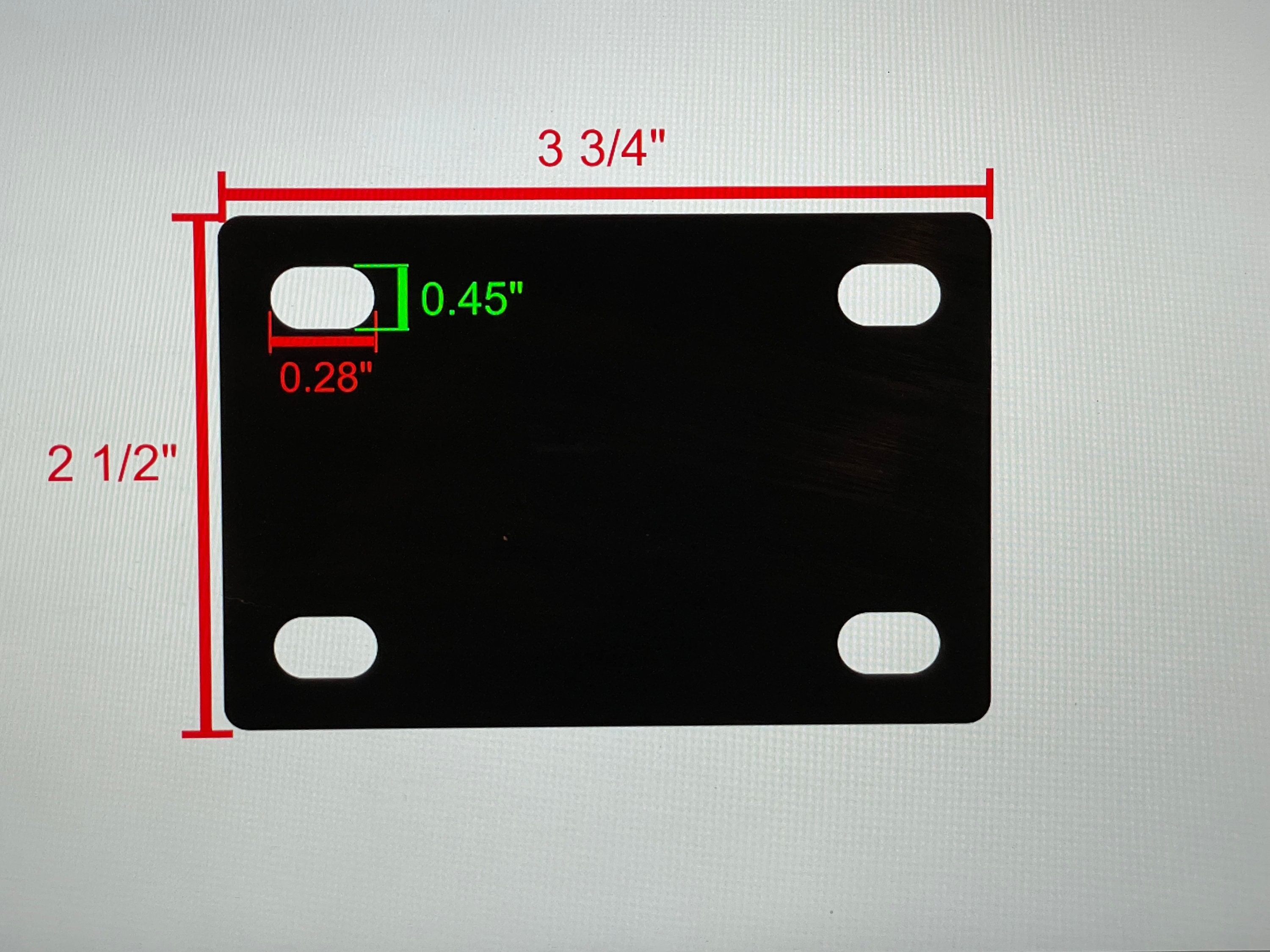 Steel Caster Wheel Base Plates - Welding, Metal Fabrication (set of 4 ...