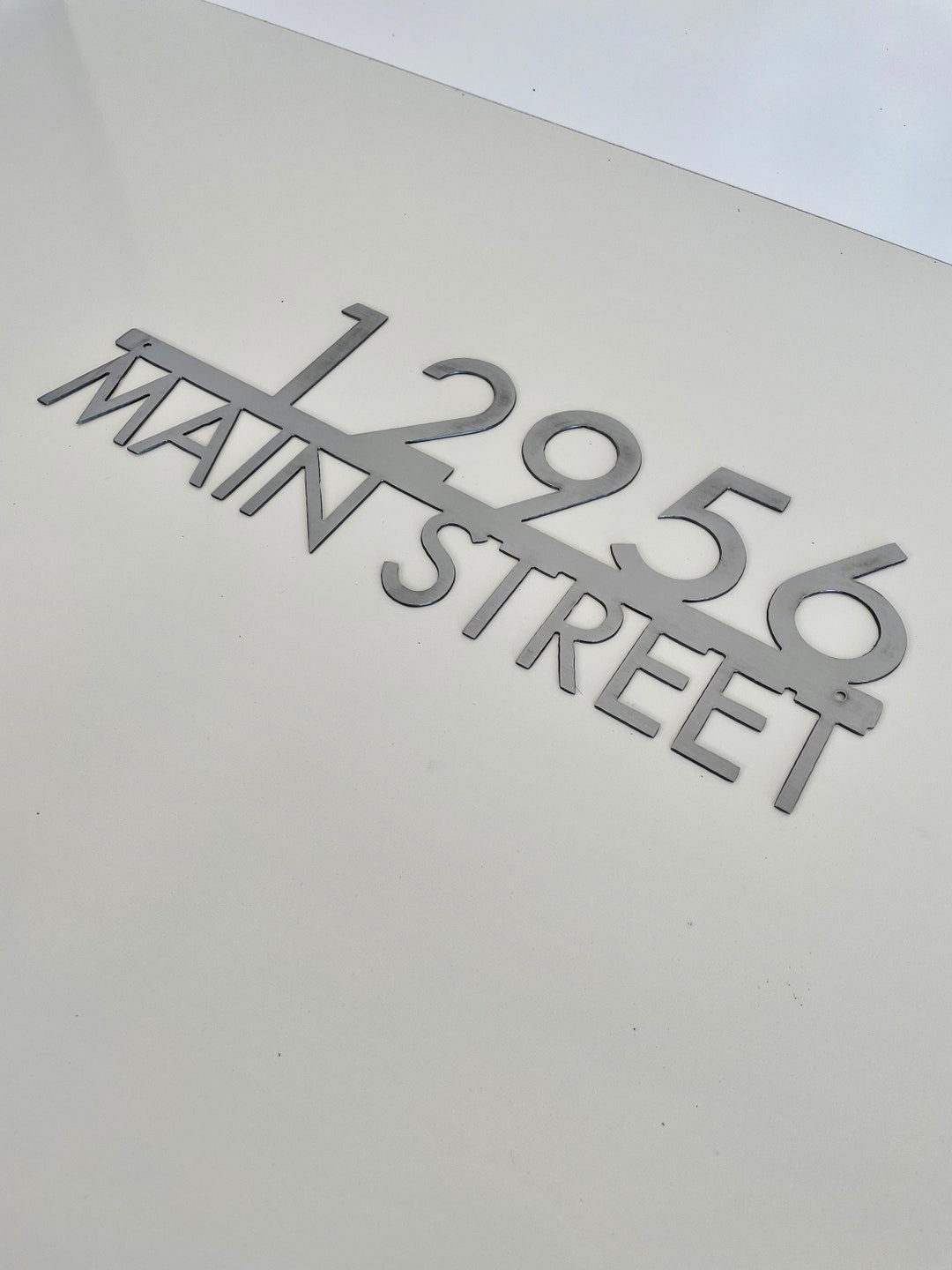 Mid Century Modern Metal Address Numbers Custom Made Modern Address ...