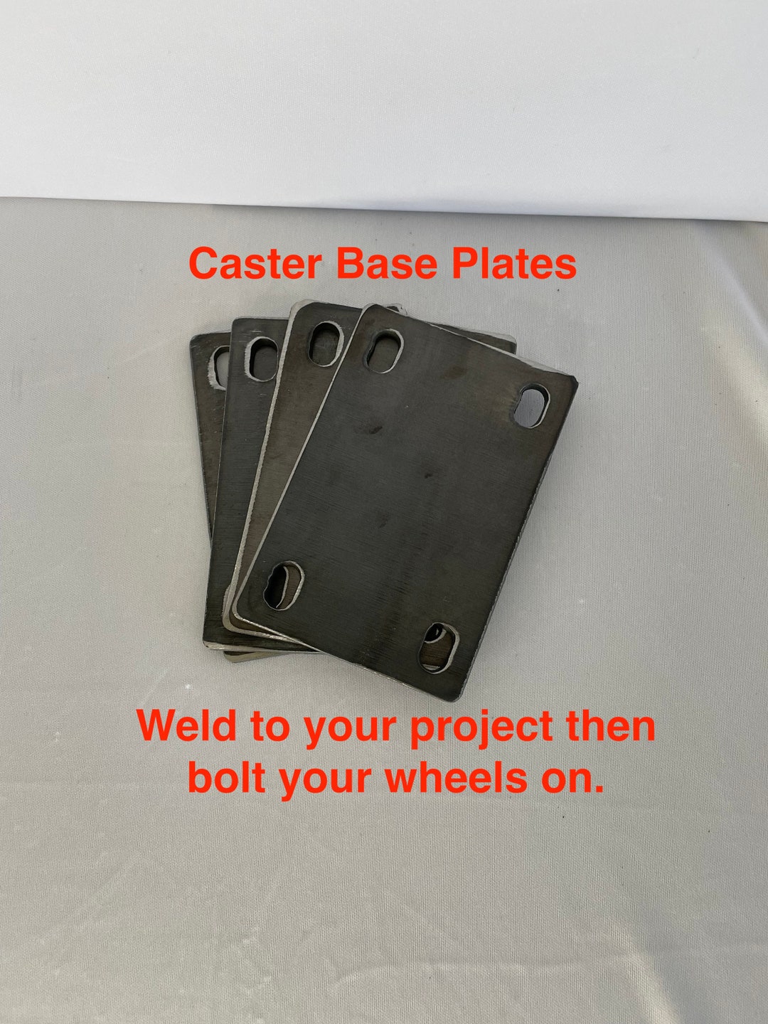 Steel Caster Wheel Base Plates - Welding, Metal Fabrication (set of 4 ...