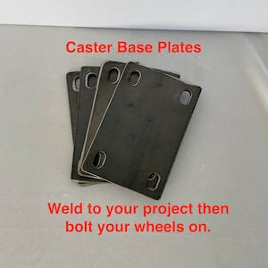 Steel Caster Wheel Base Plates - Welding, Metal Fabrication (set of 4 ...