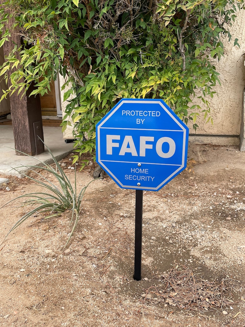 FAFO Home Security Sign Yard Sign - Etsy