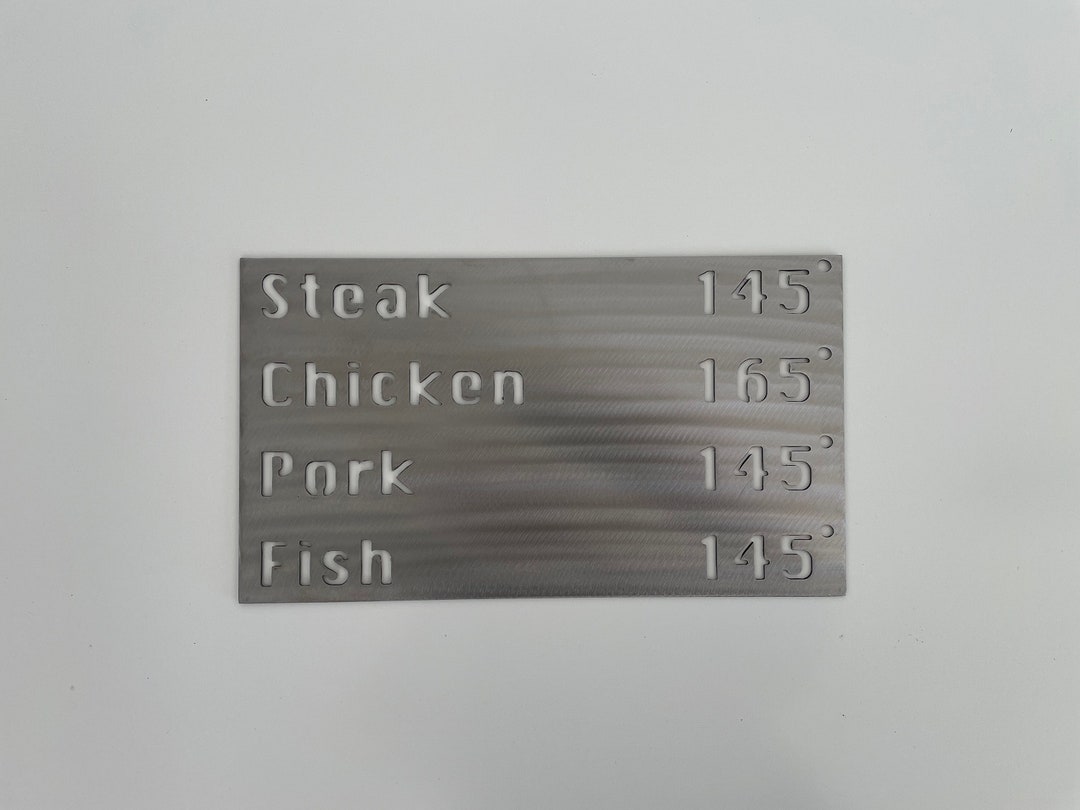 BBQ Meat Temperature Sign - Etsy