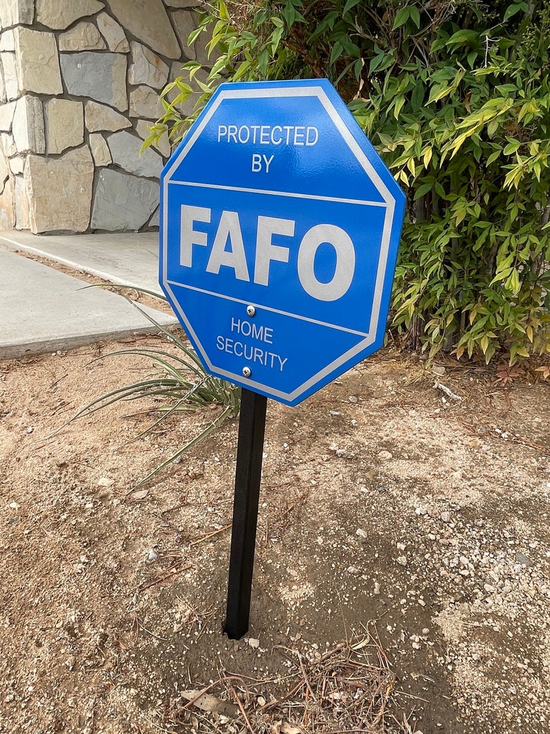 FAFO Home Security Sign Yard Sign - Etsy