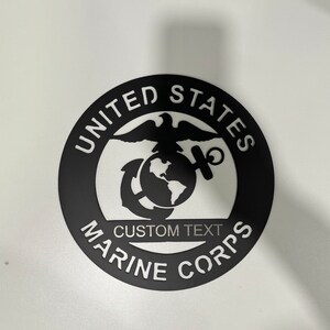 Custom US Marine Corps Metal Sign: Personalized USMC Wall Art - Etsy