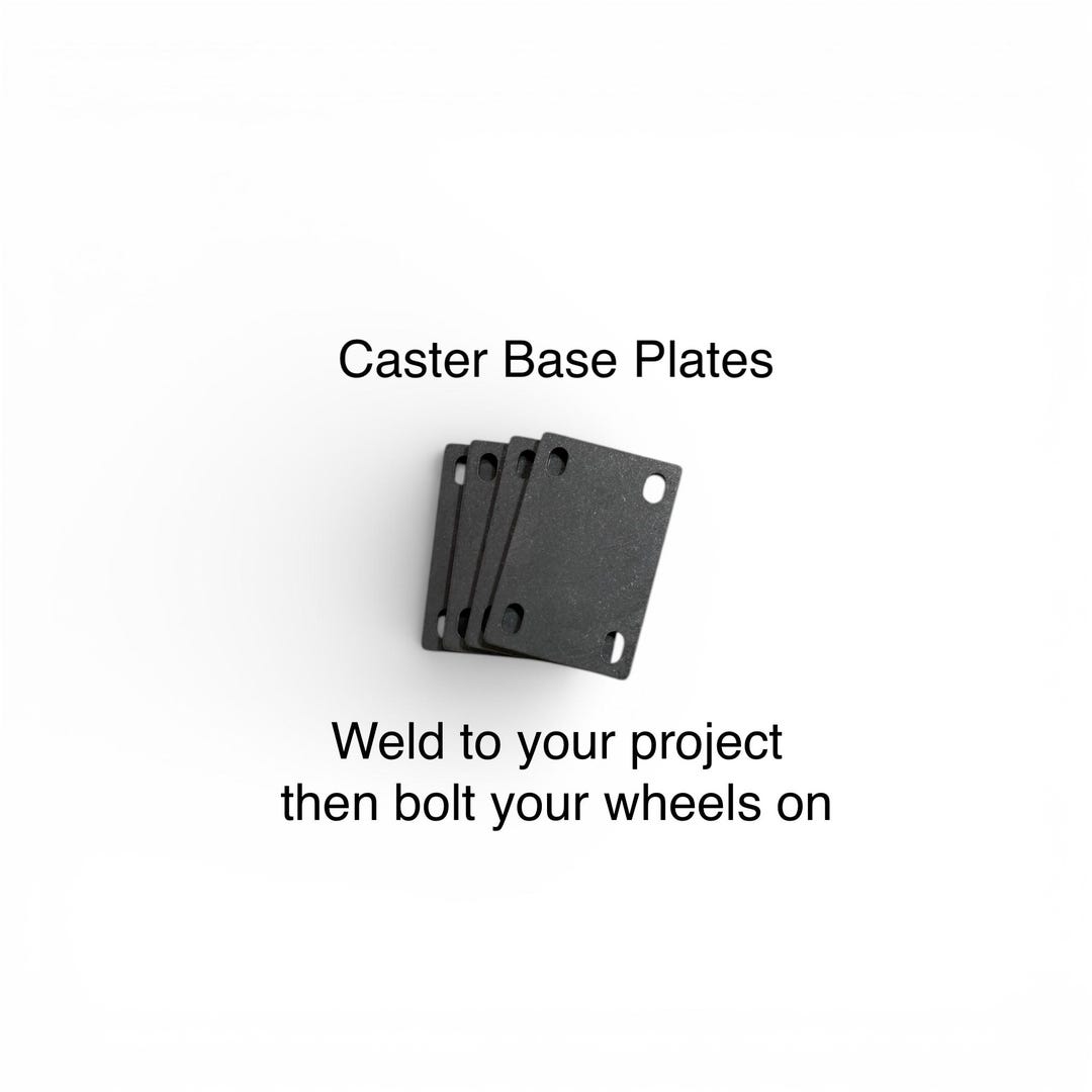 Steel Caster Wheel Base Plates - Welding, Metal Fabrication (set of 4 ...