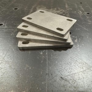 Steel Caster Wheel Base Plates - Welding, Metal Fabrication (set of 4 ...