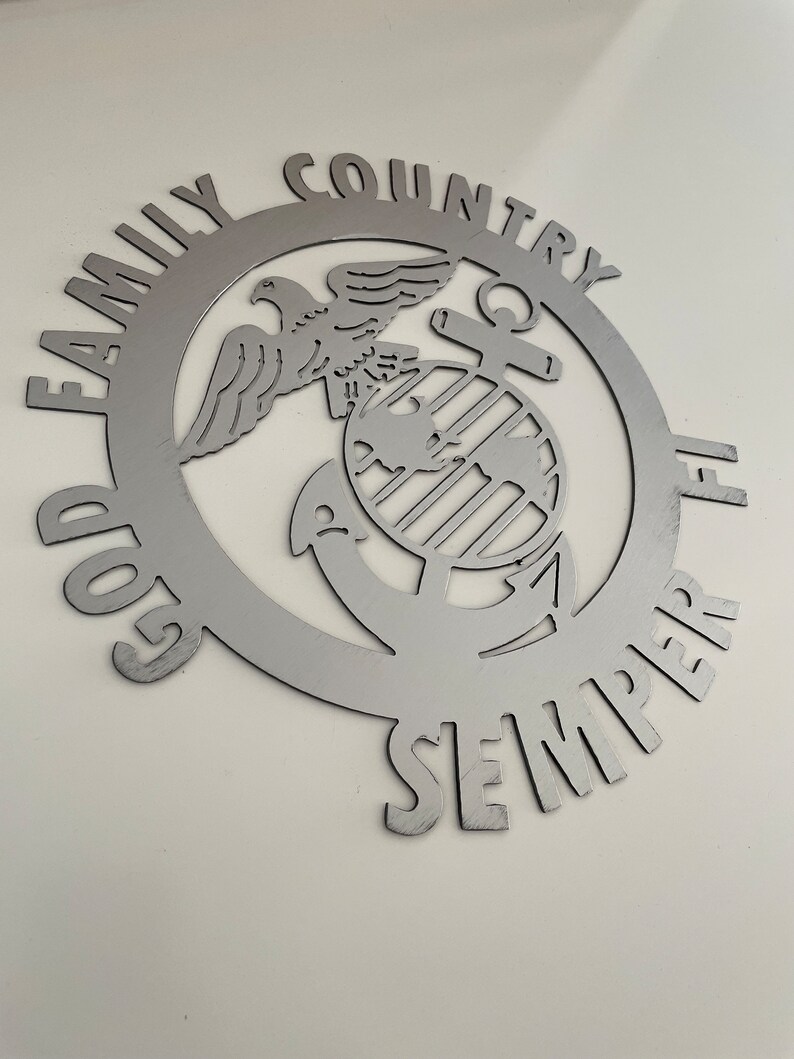 USMC Sign US Marine Corps Metal Sign Semper Fi Wall Art - Etsy
