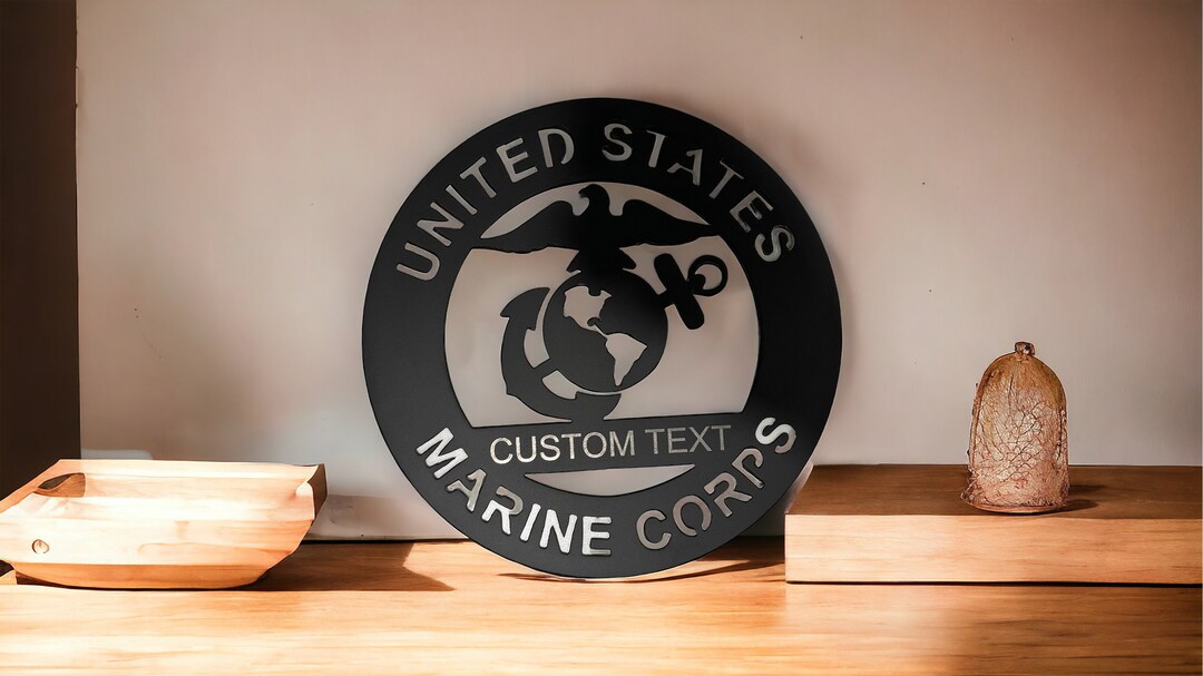 Custom US Marine Corps Metal Sign: Personalized USMC Wall Art - Etsy