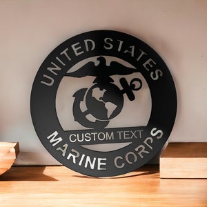 Custom US Marine Corps Metal Sign: Personalized USMC Wall Art - Etsy