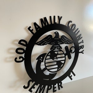 Custom USMC Sign US Marine Corps Metal Sign Semper Fi Wall Art - Etsy