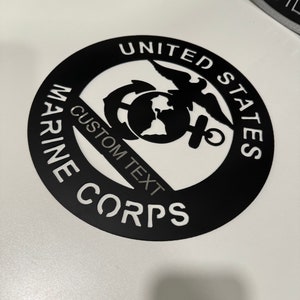 Custom US Marine Corps Metal Sign: Personalized USMC Wall Art - Etsy