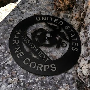 Custom US Marine Corps Metal Sign: Personalized USMC Wall Art - Etsy