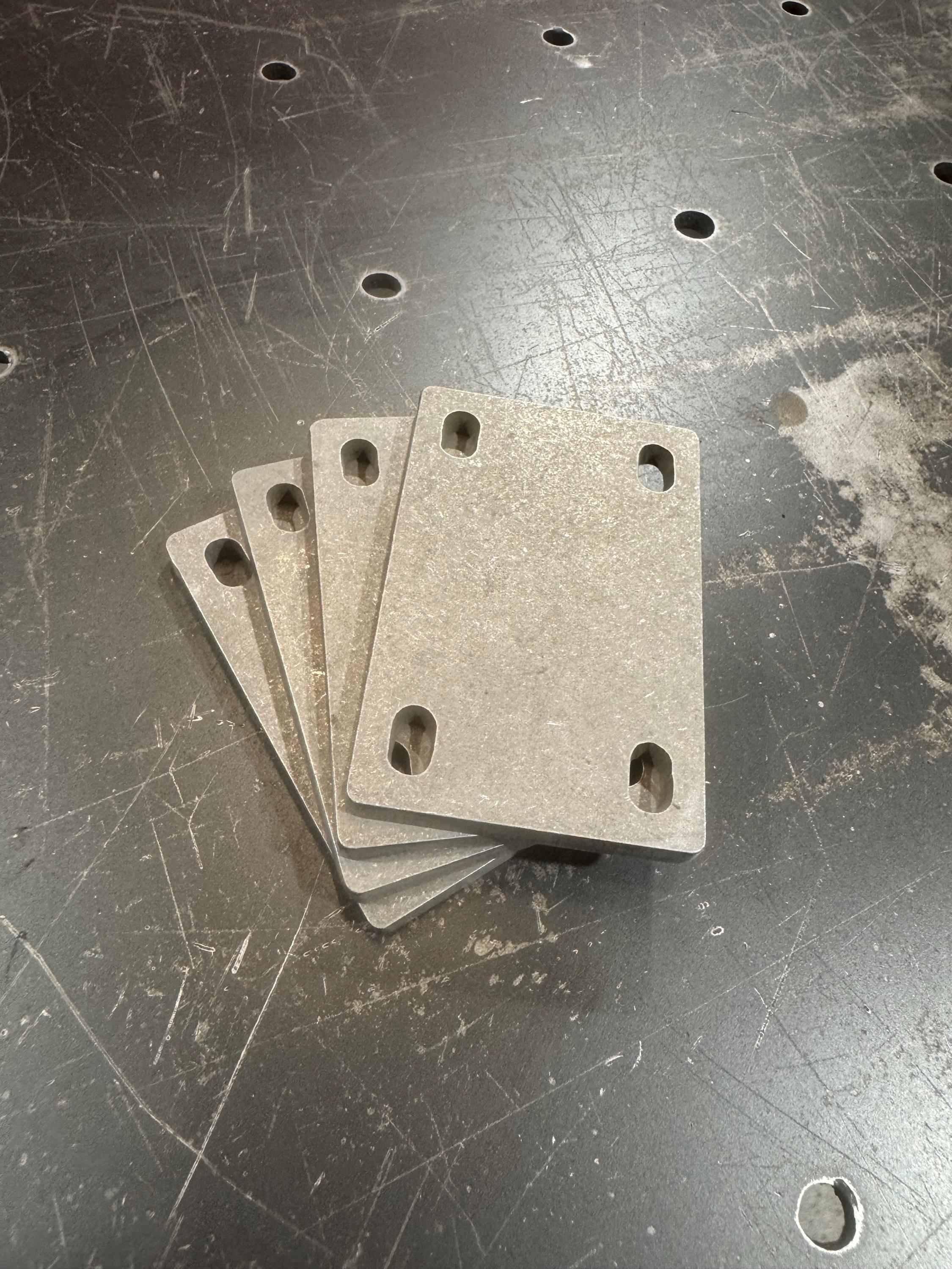 Steel Caster Wheel Base Plates - Welding, Metal Fabrication (set of 4 ...
