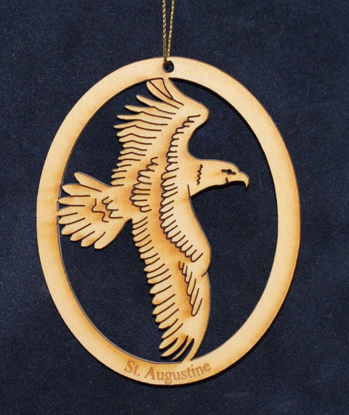Eagle Flying Ornament Wood Personalized FREE - Etsy