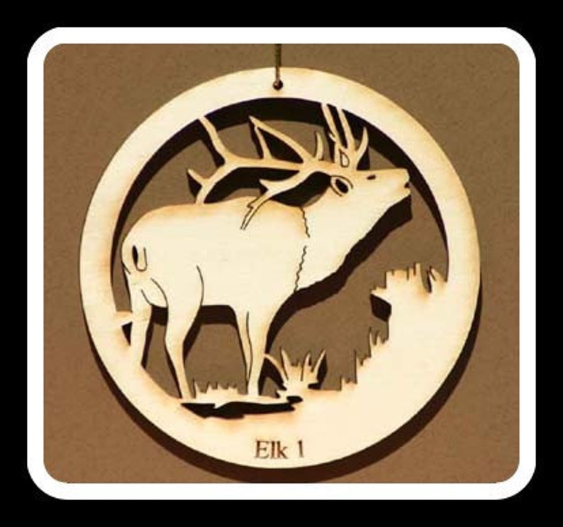 Wooden Elk Ornament, Elk Christmas Ornaments, Elk Gifts,wildlife ...