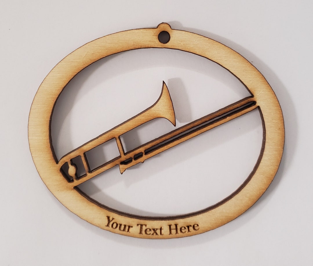 Trombone Ornament~ Personalized FREE - Etsy