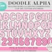 Checker Doodle Alphabet Bundle |checker Retro Font Letters & Clipart ...