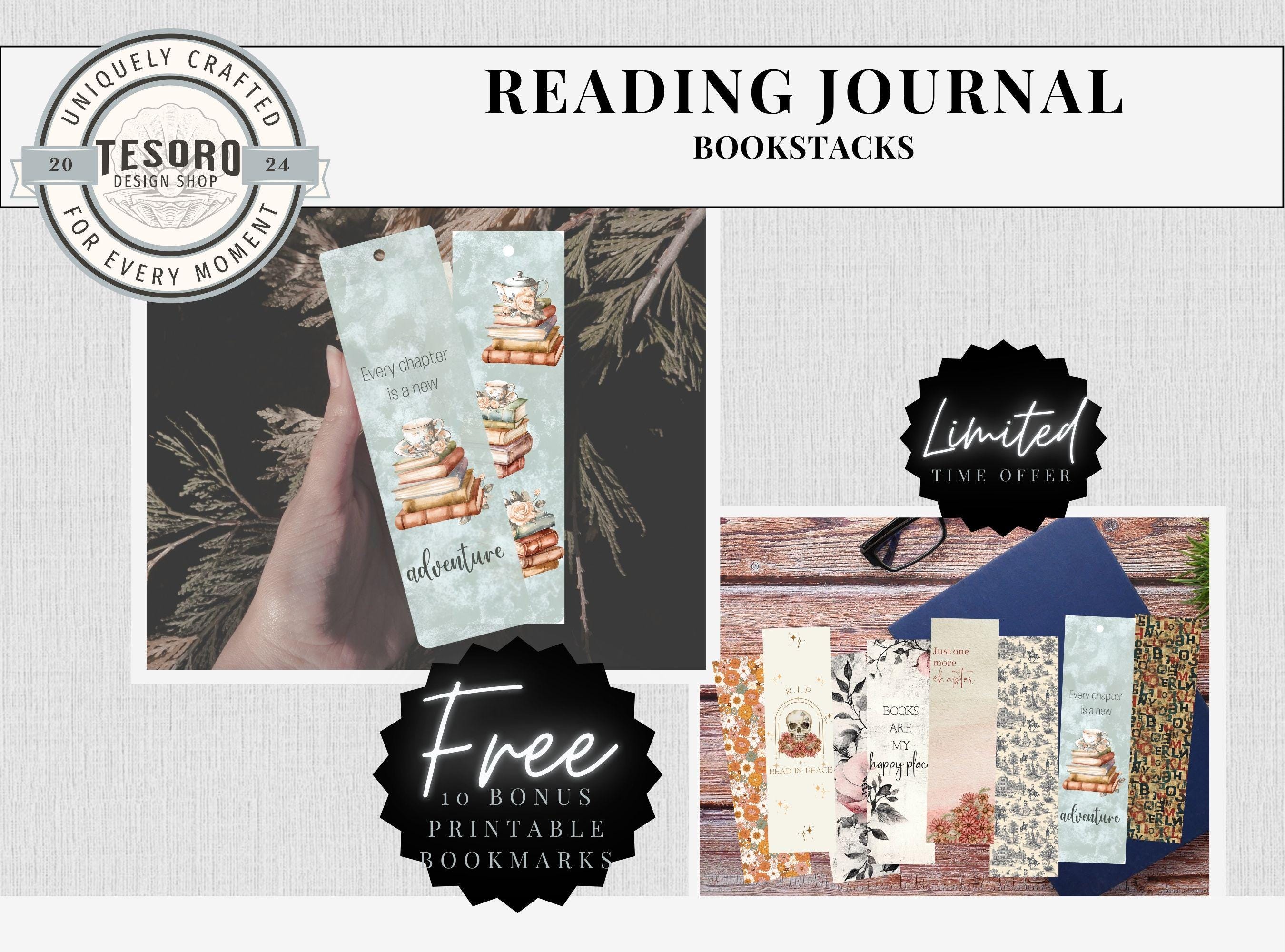 2025 Reading Journal Bookstacks Book Review | Bookshelf Tracker | Gift for Book Lovers Book ...