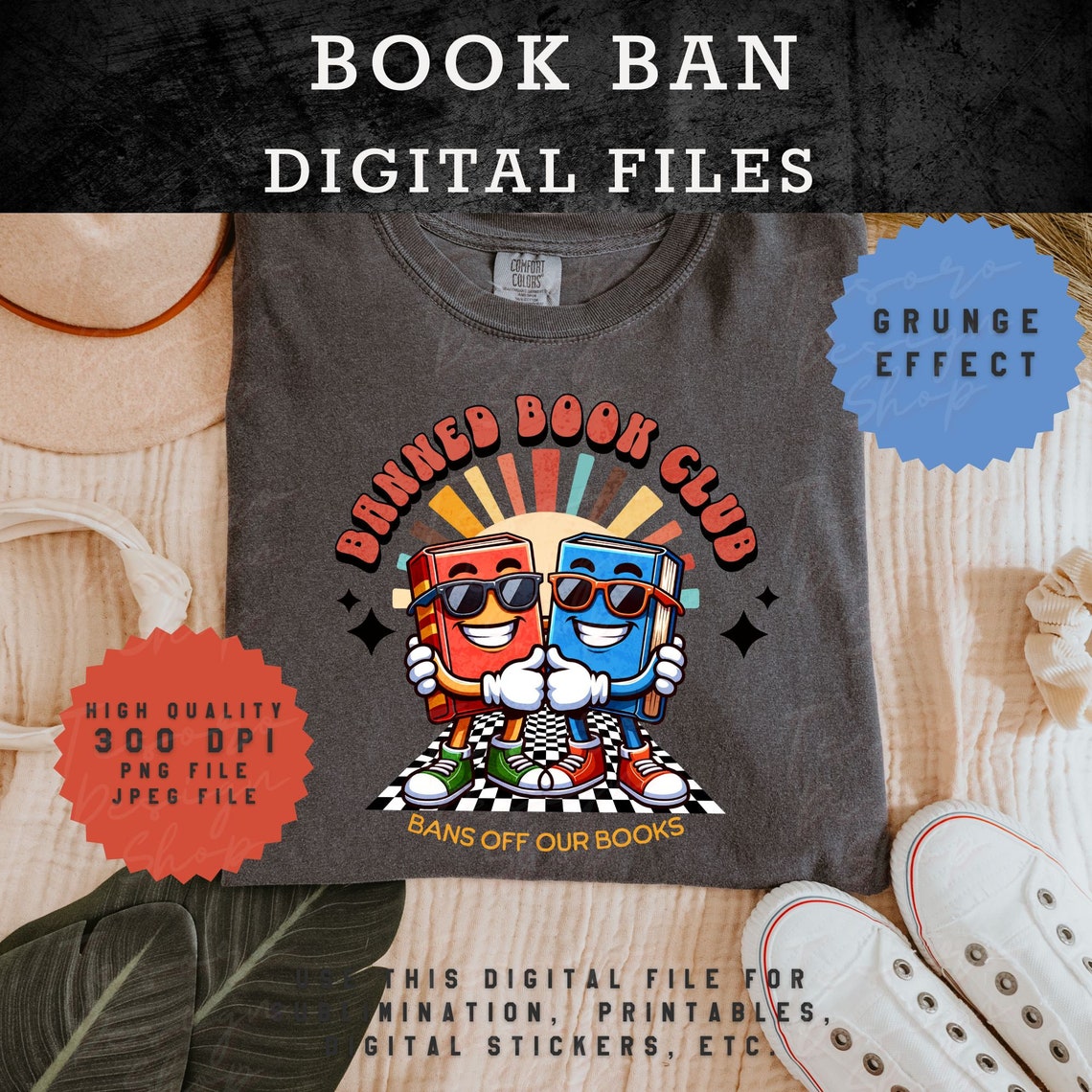 Banned Books PNG Digital File Instant Download Bans off Our Books ...