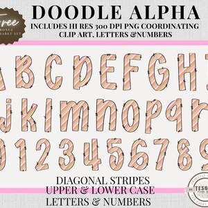 Pickleball Pink Bows Doodle Alphabet |scrapbook Crafts Sublimination ...