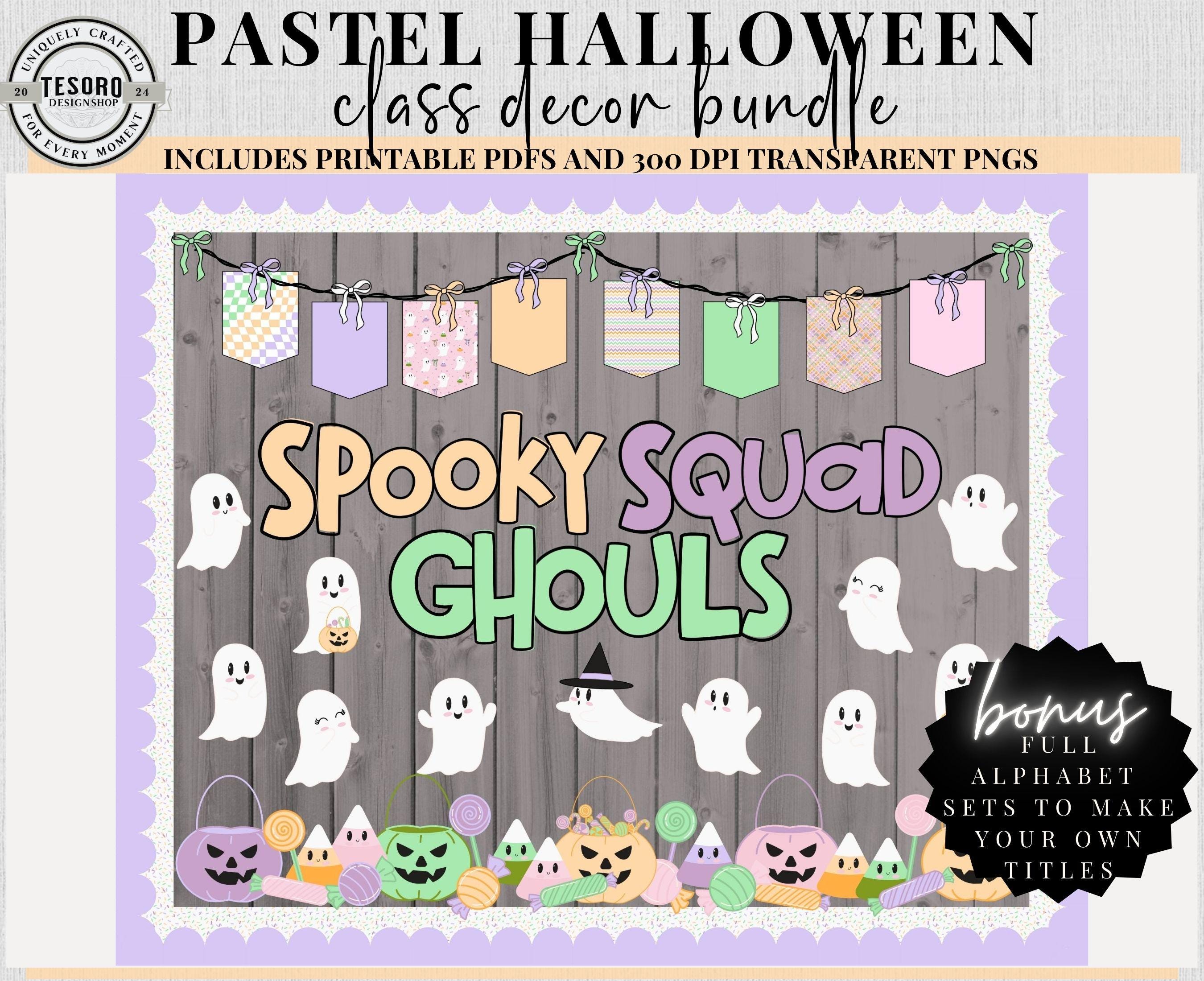 Pastel Halloween Bulletin Board Bundle | Printable Classroom Decor With ...