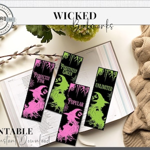 Witch Wicked Bookmark Printable | Custom Bookmarks Popular |pink ...